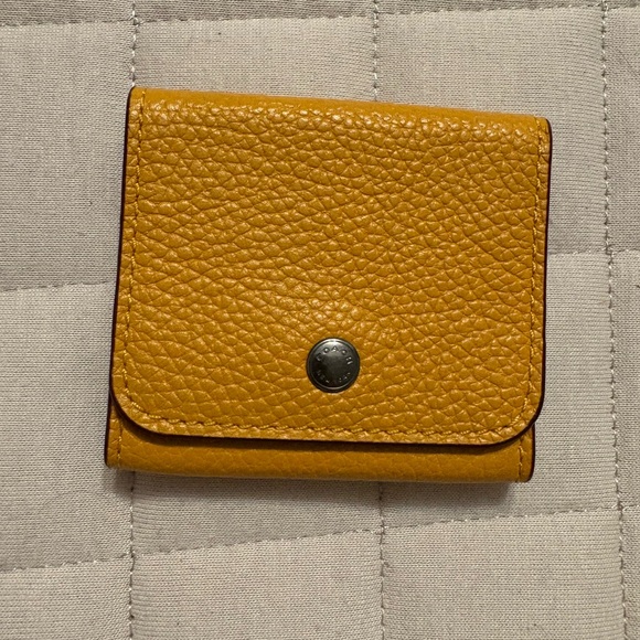 Coach | Accessories | Coach Yellow Leather Earbud Case | Poshmark
